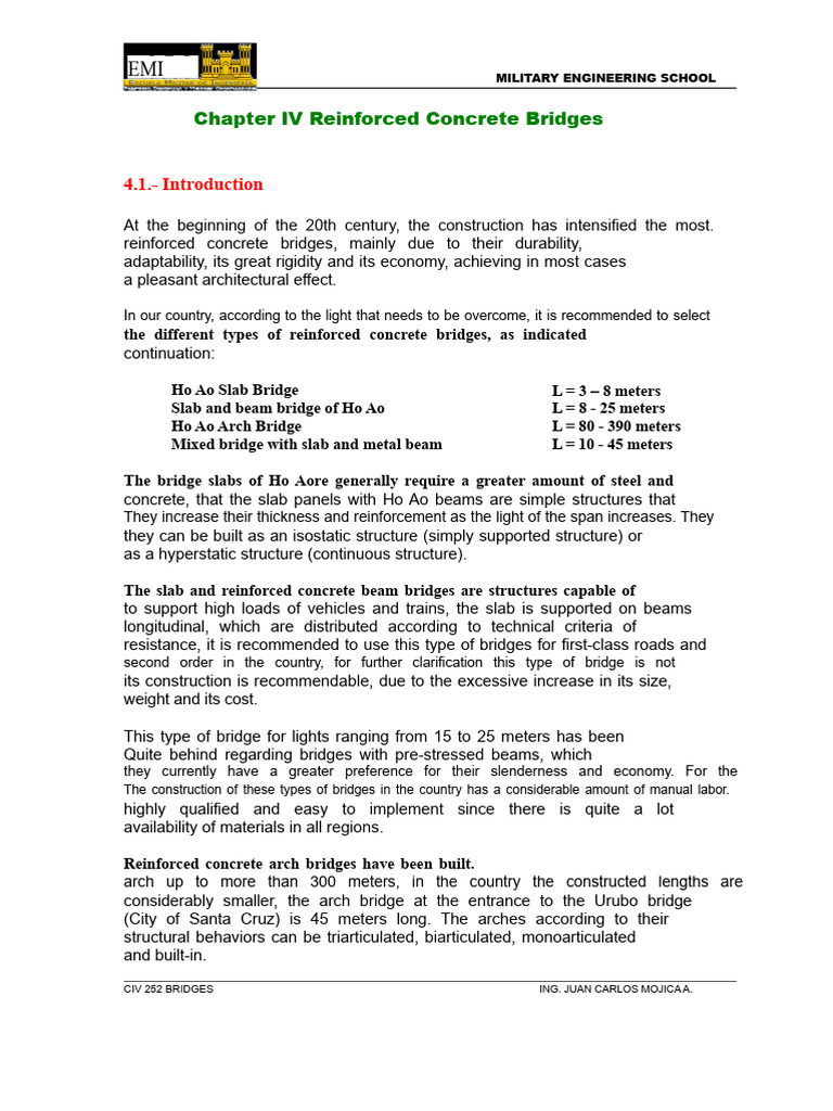 Chapter 4.1 - Ho Ao Slab Bridge | PDF | Bending | Bridge