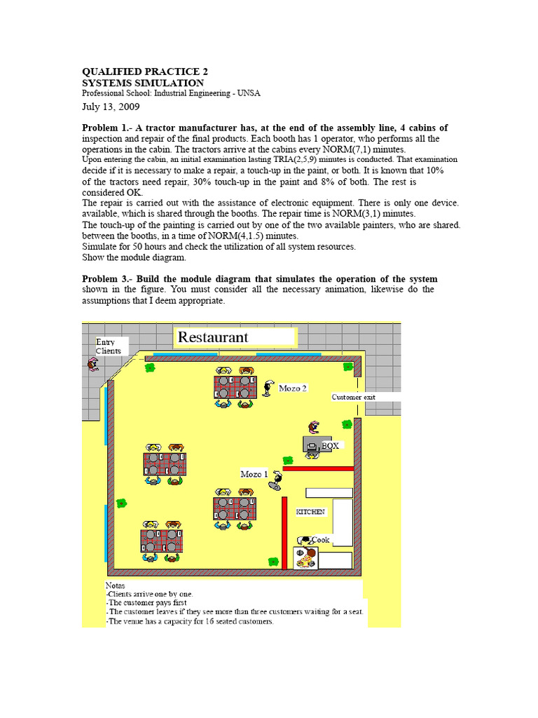 Simulation Problems of Systems With Arena | PDF