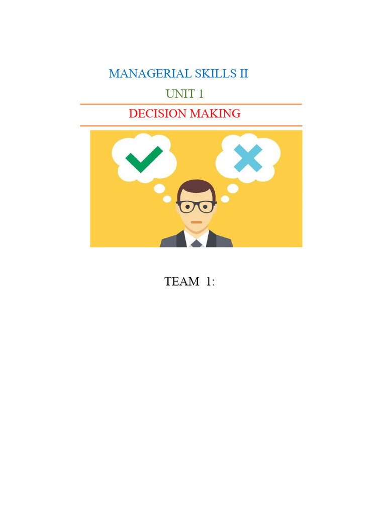 Summary Unit 1 Decision Making 1 | PDF | Decision Making | Intuition