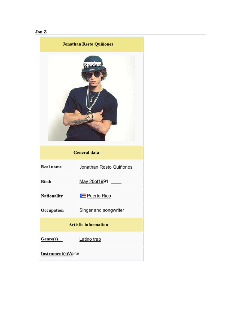 Jon Z: Biography and Career Overview | PDF | African American Music ...