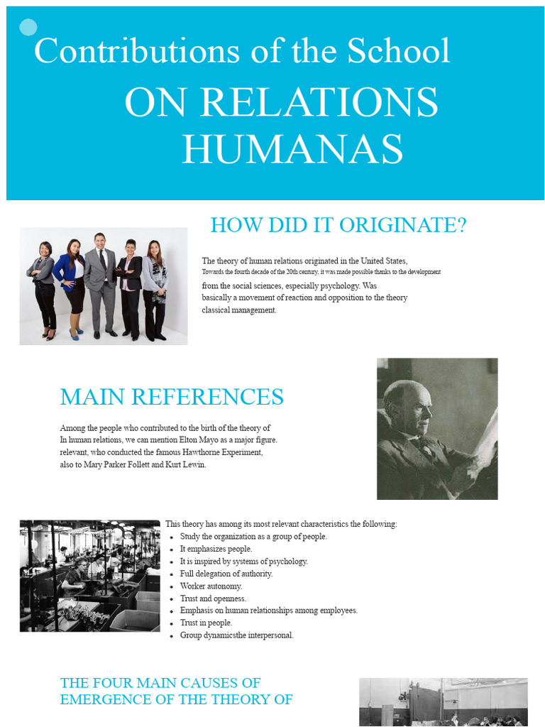 Contribution of The School of Human Relations | PDF