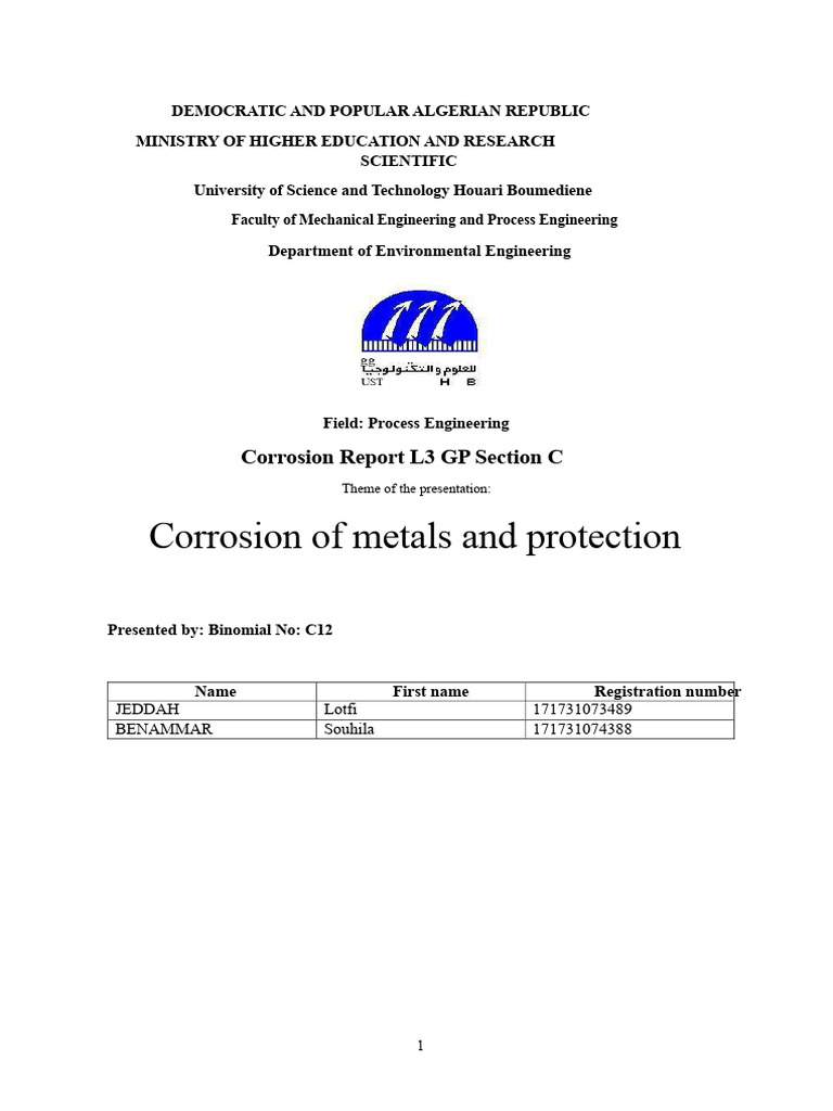 Corrosion of Metals: Types and Prevention | PDF | Corrosion | Metals