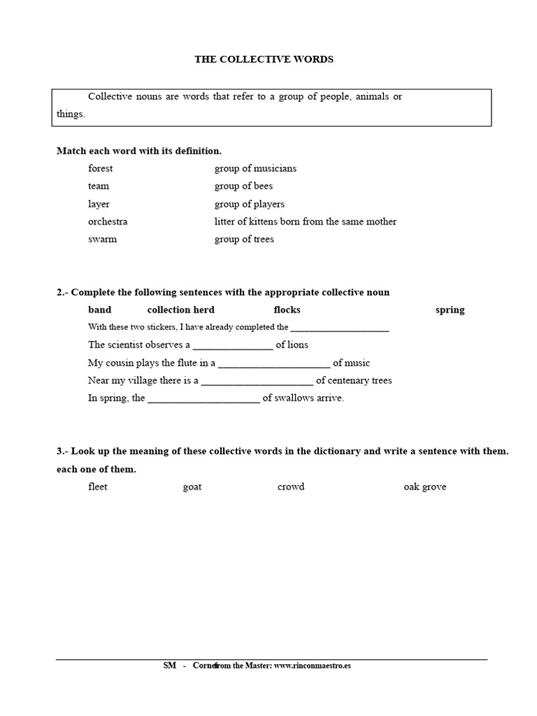 Collective Nouns 1 | PDF