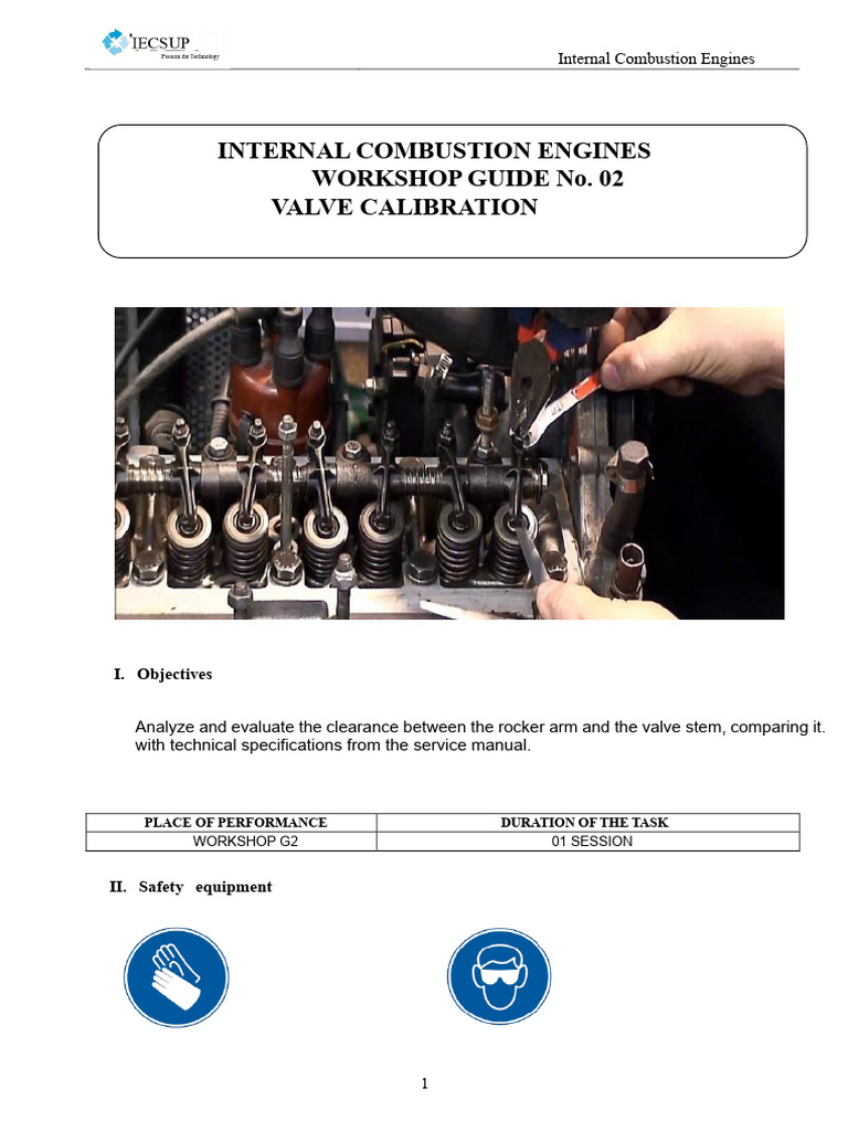 Valve Calibration for Internal Combustion Engines | PDF | Engines ...
