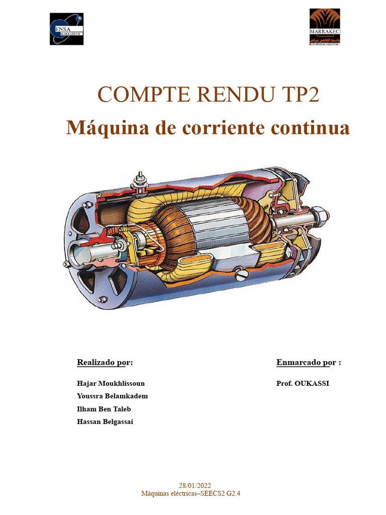 Informe TP2 - Máquina de Corriente Continua | PDF | Inductor | Generador eléctrico