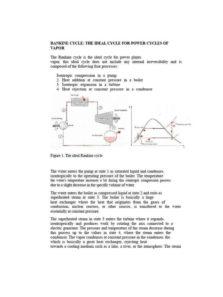 Rankine Cycle | PDF | Steam | Boiler