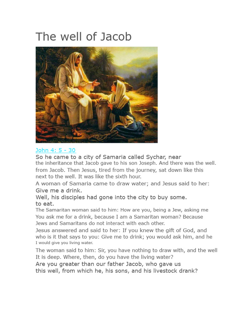 The Well of Jacob | PDF | Jesus | Abrahamic Religions