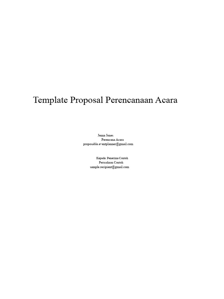 Proposal Perencanaan Acara Profesional | PDF