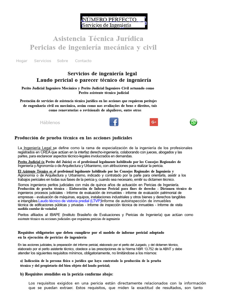 Modelo de Informe Pericial Civil | PDF | Testigo experto | Ingeniería