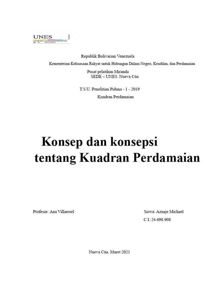 Konsep Kuadran Perdamaian di Venezuela | PDF