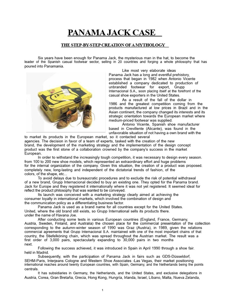 Panama Jack Case | PDF | Brand | Advertising