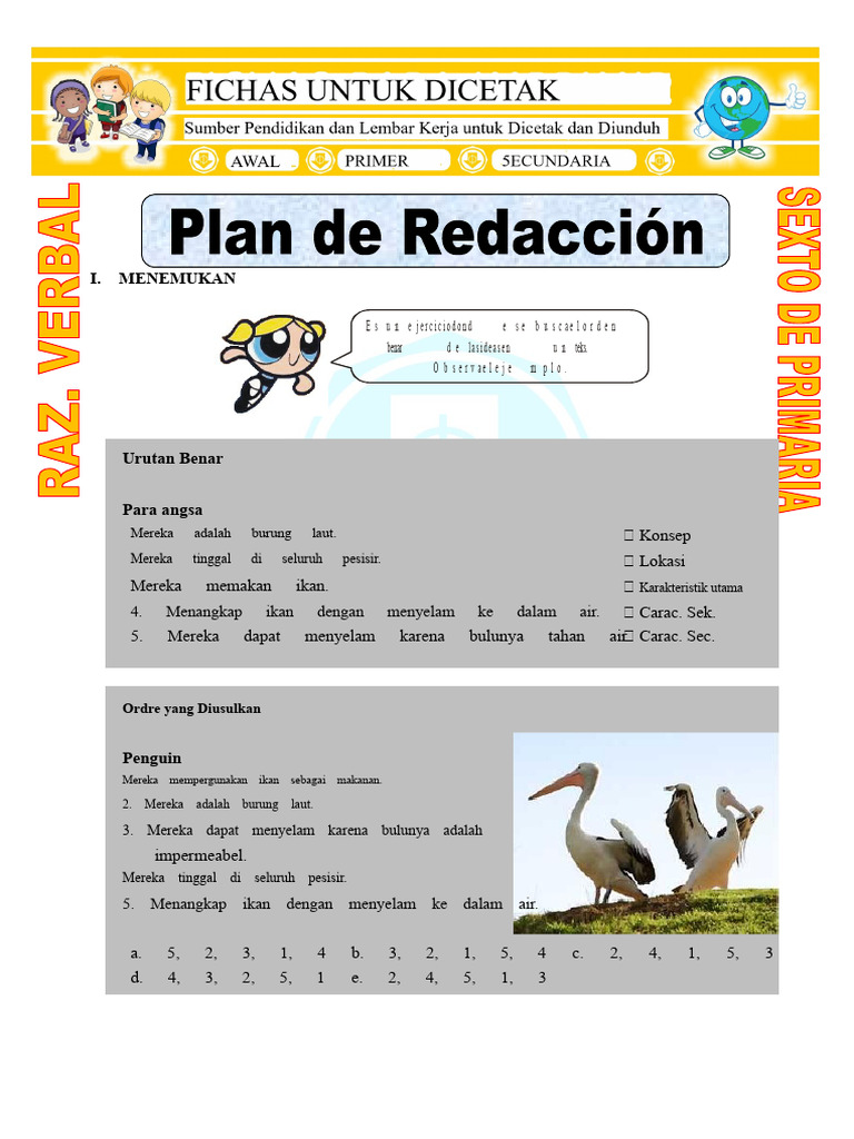 Rencana Penulisan Untuk Kelas Enam SD | PDF