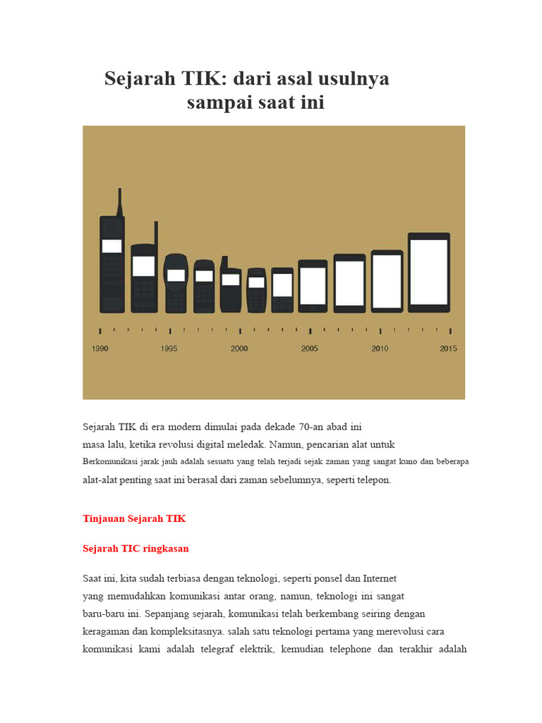Sejarah TIK | PDF
