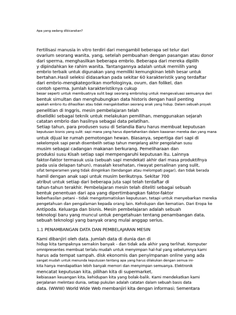 Data Mining Alat Dan Teknik Pembelajaran Mesin Praktis | PDF