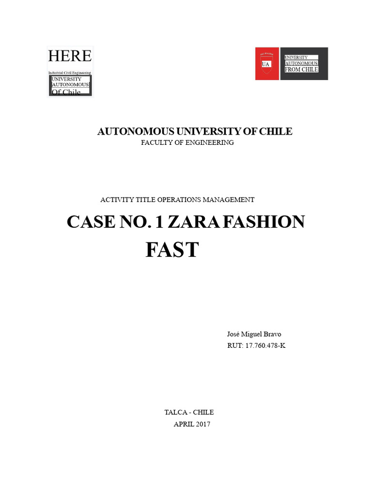 Zara Operations Management Case Study | PDF | Logistics | Franchising