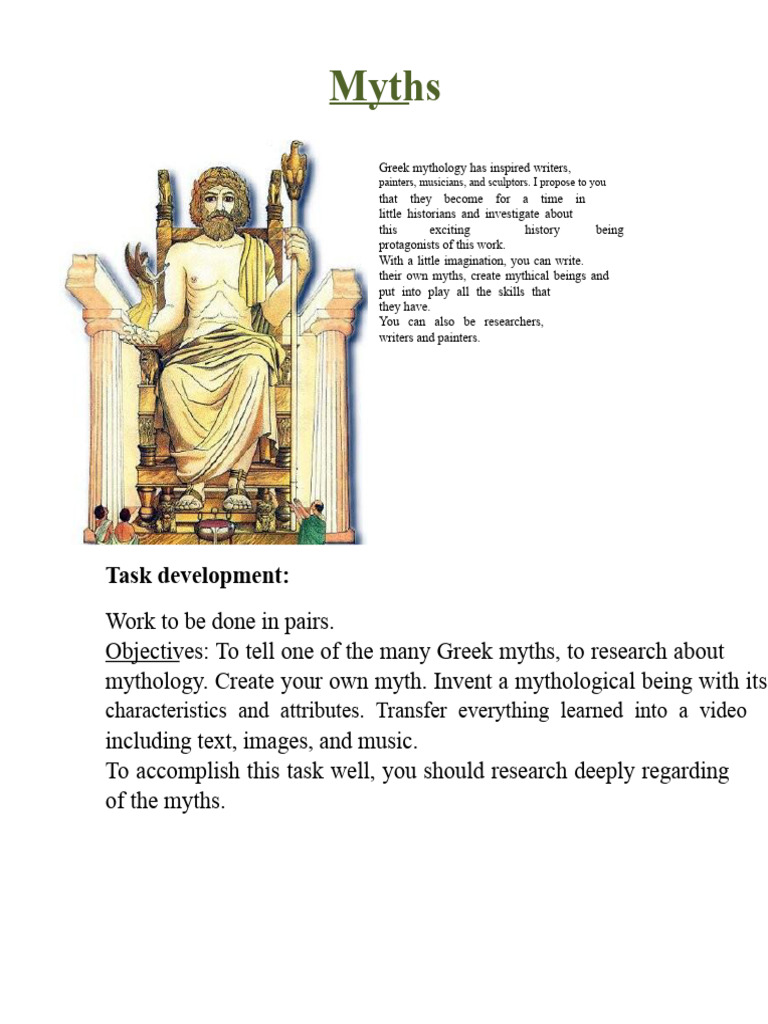 Exploring Greek Myths and Creation | PDF | Greek Mythology