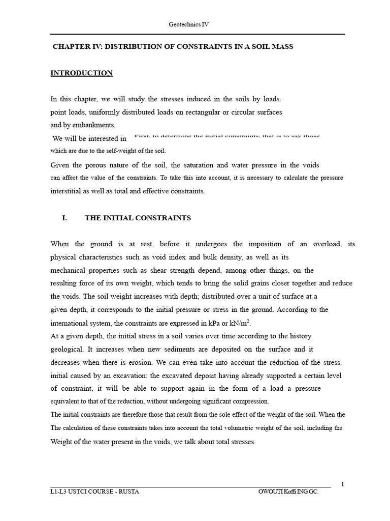 Chapter 4 Distribution of Stresses in The Soil 04 | PDF | Stress ...