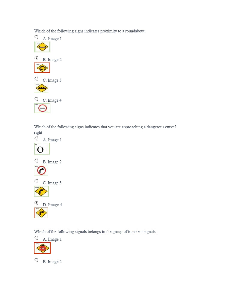 Exam | PDF | Traffic | Driver's License