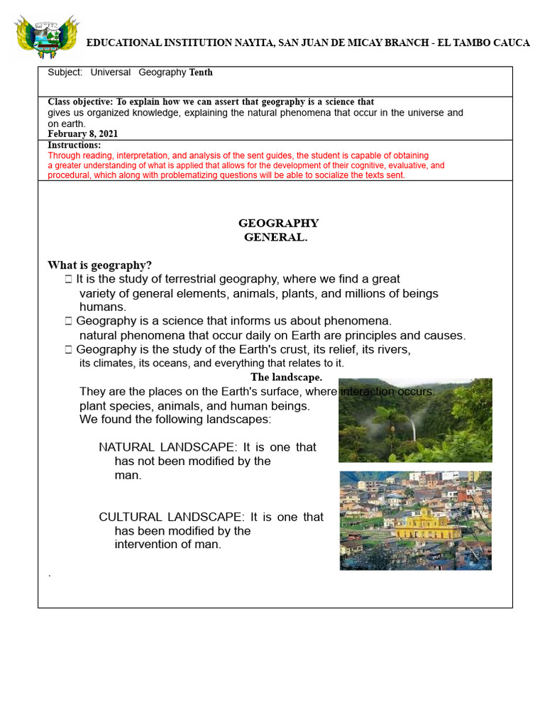 Social Studies Tenth Grade | PDF | Geography | Earth