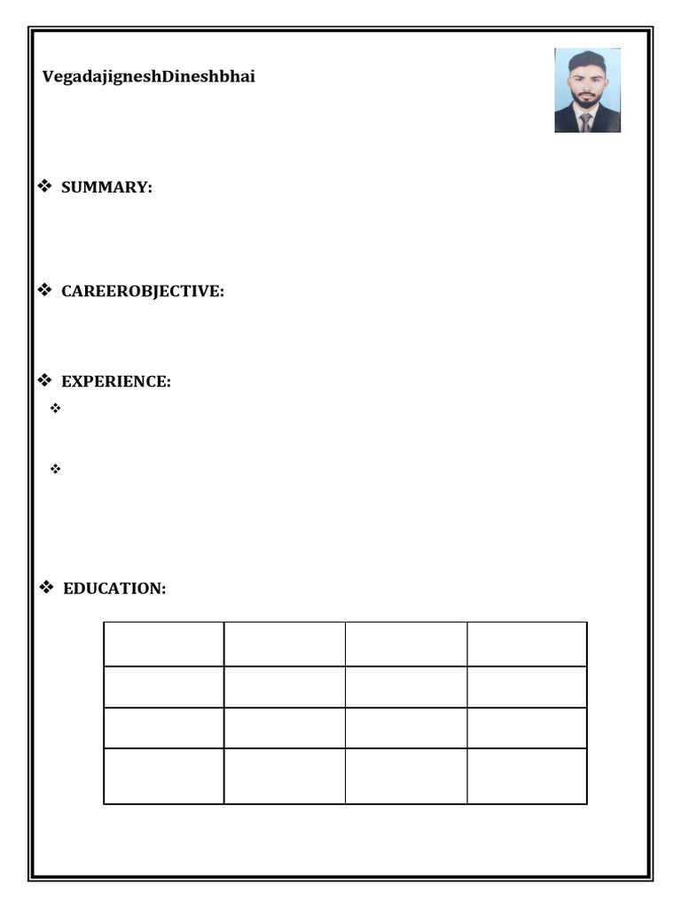 Resume Vegda Jignesh-Updated | PDF