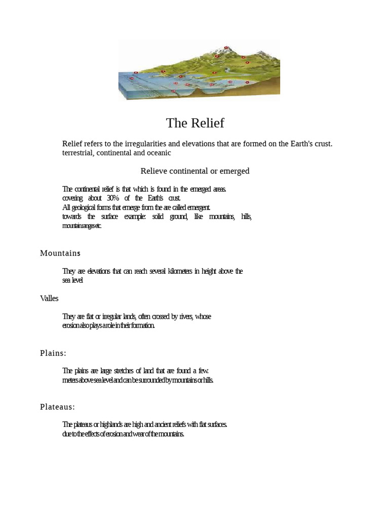 Definition of Relief and Its Types | PDF