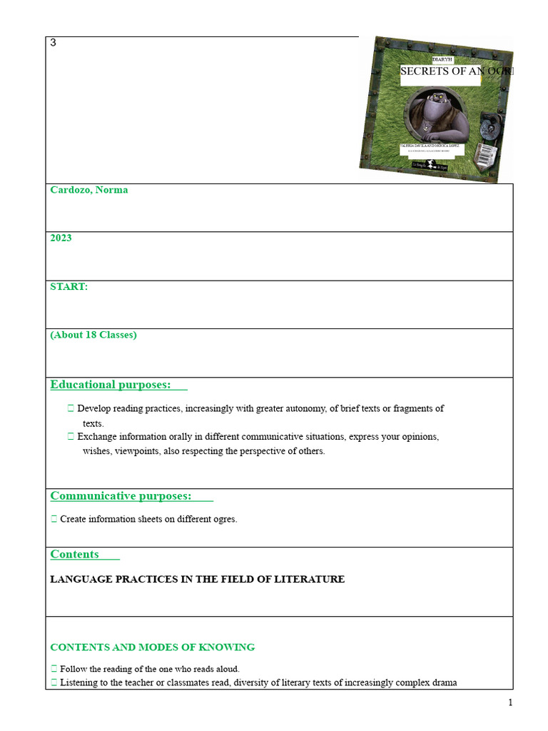 Ogres in Literature: Teaching Guide | PDF | Knowledge | Narrative