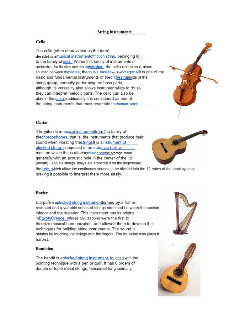 Musical Instruments123 | PDF | String Instruments | Musical Instruments