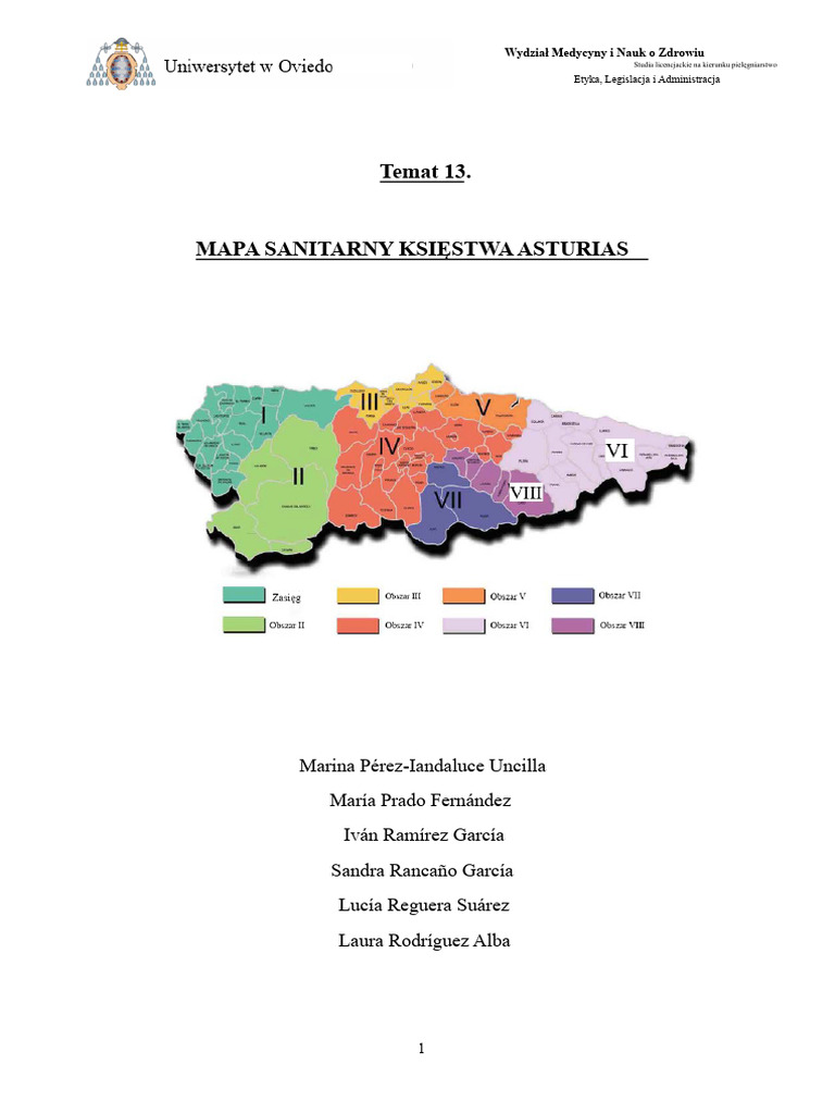 Mapa Zdrowotny Księstwa Asturii | PDF