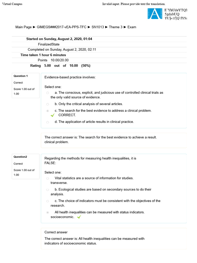 Exam | PDF | Epidemiology | Sensitivity And Specificity