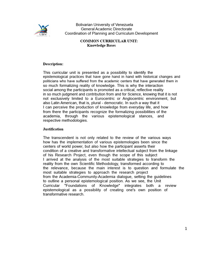 Knowledge Base Program | PDF | Epistemology | Methodology