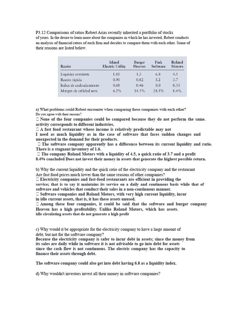 Finance Exercise 3-12 To 3-17 | PDF | Market Liquidity | Inventory