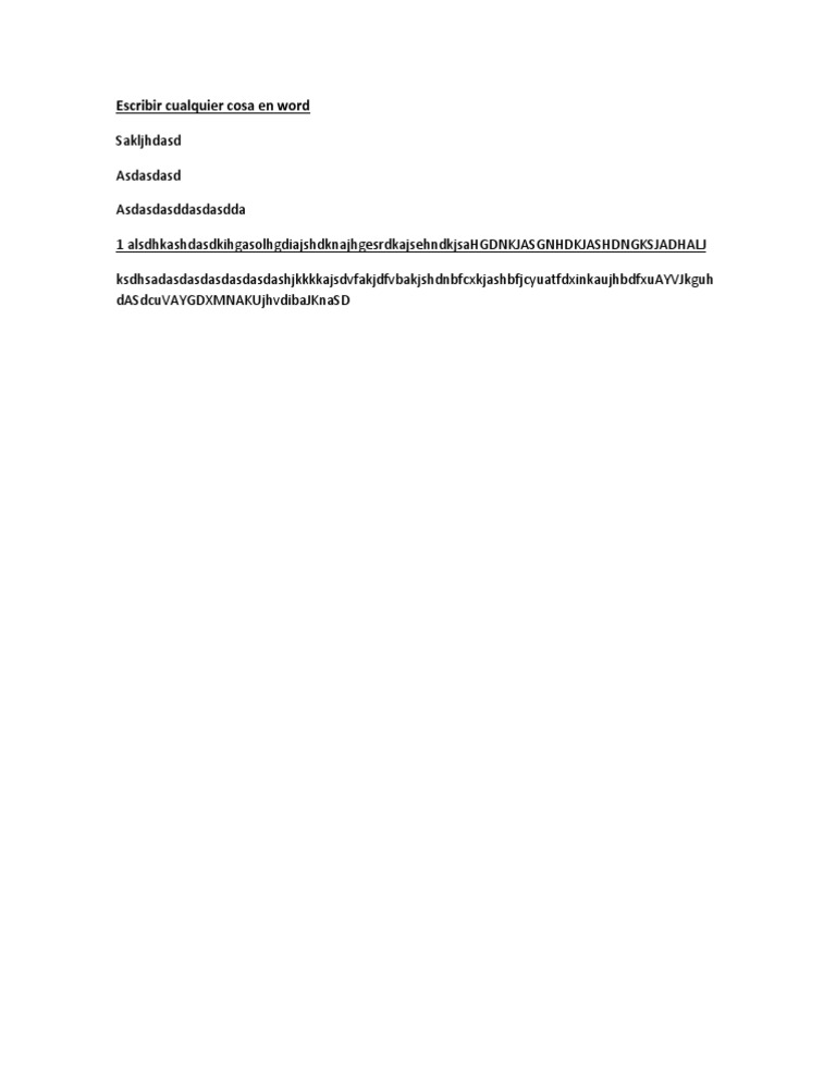 Escribir en Word: Guía Básica | PDF