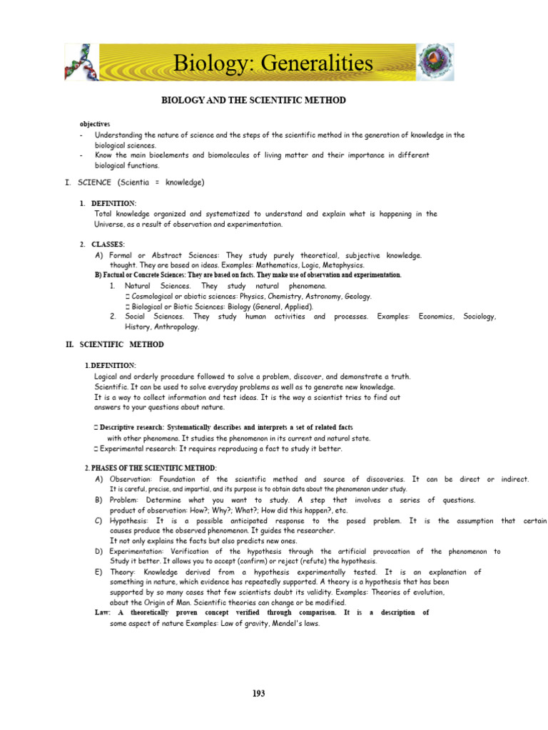 Understanding Biology and the Scientific Method | PDF | Science ...