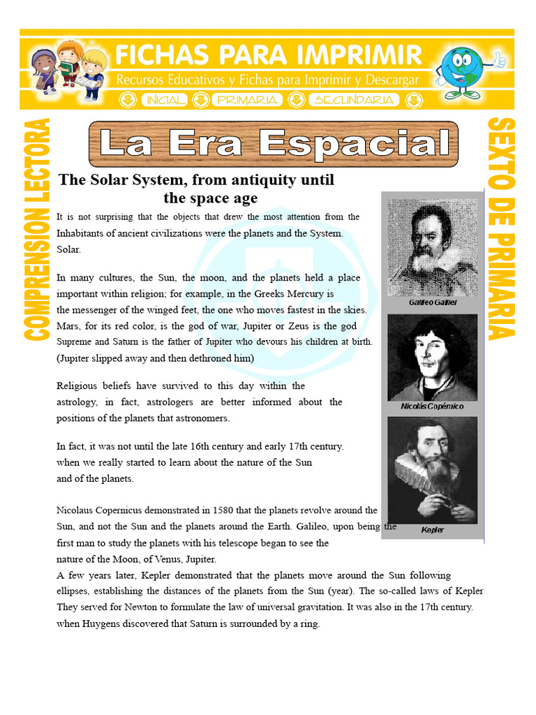 The Space Age For Sixth Grade | PDF | Planets | Jupiter