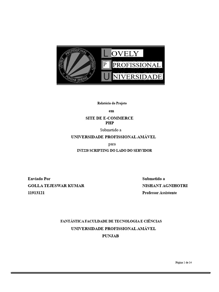 Em Site de E-Commerce PHP: Submetido A | PDF | E-commerce | Php