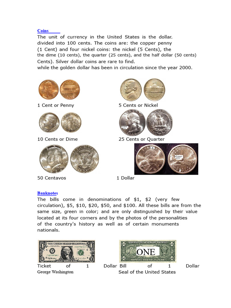 US Coin Names and Values | PDF