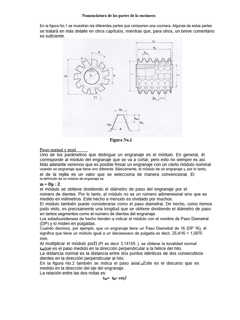 Partes y conceptos de engranajes y fresado | PDF | Ingeniería mecánica