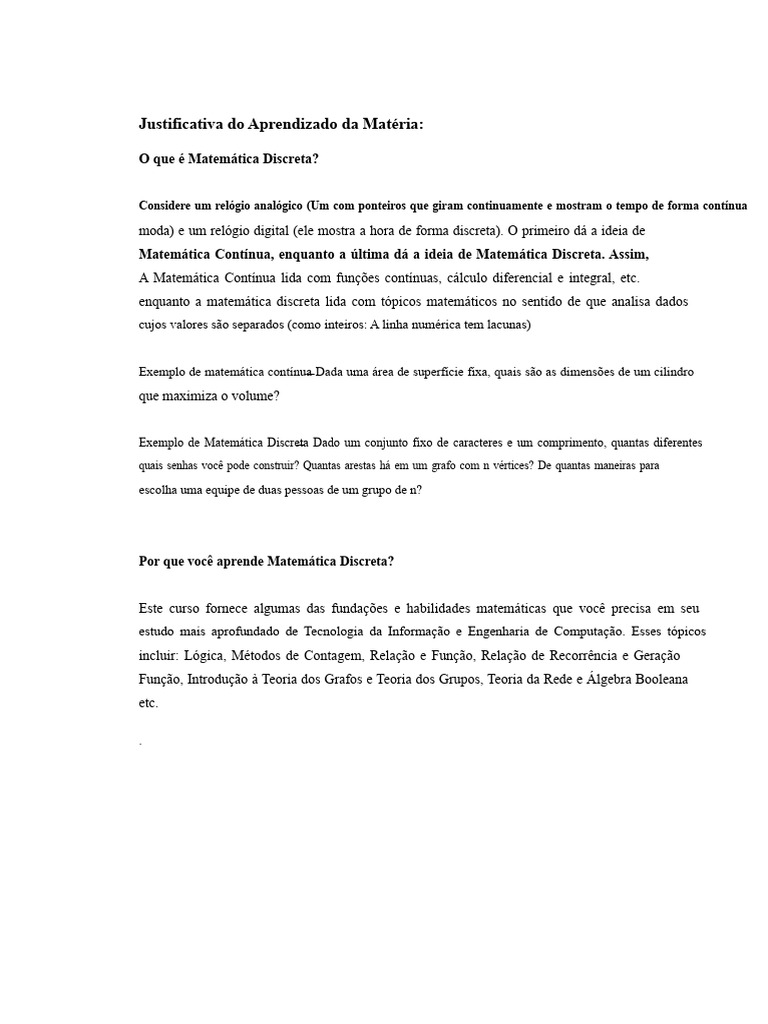 Matemática Discreta | PDF | Matemática discreta | Lógica