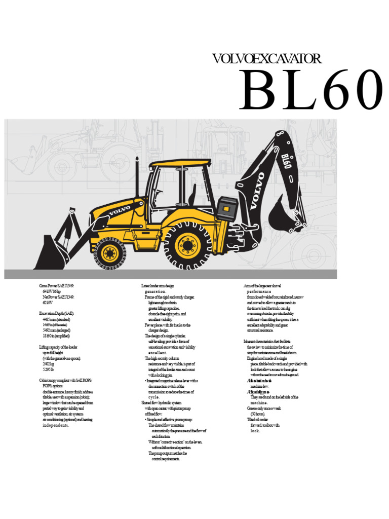 Retro BL-60 Features | PDF | Loader (Equipment) | Axle