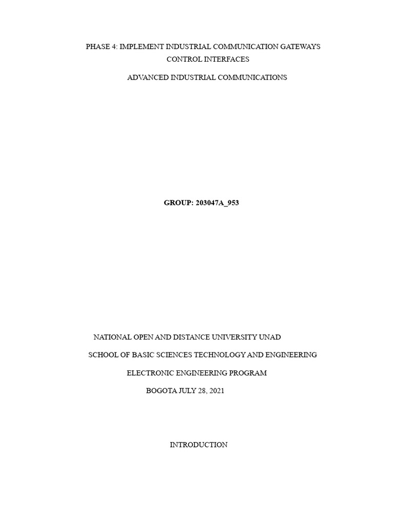 Phase 3 - Industrial Communications | PDF | Computer Network | Computer Engineering