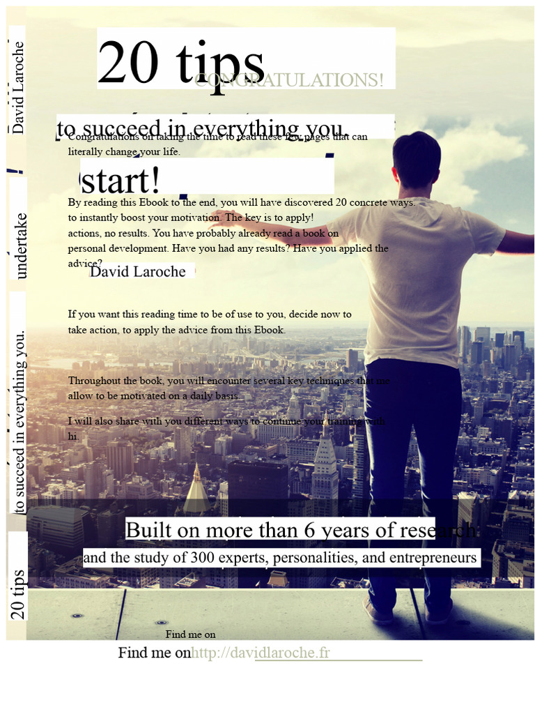 20 Tips For Succeeding at Everything You Undertake | PDF | Motivation ...