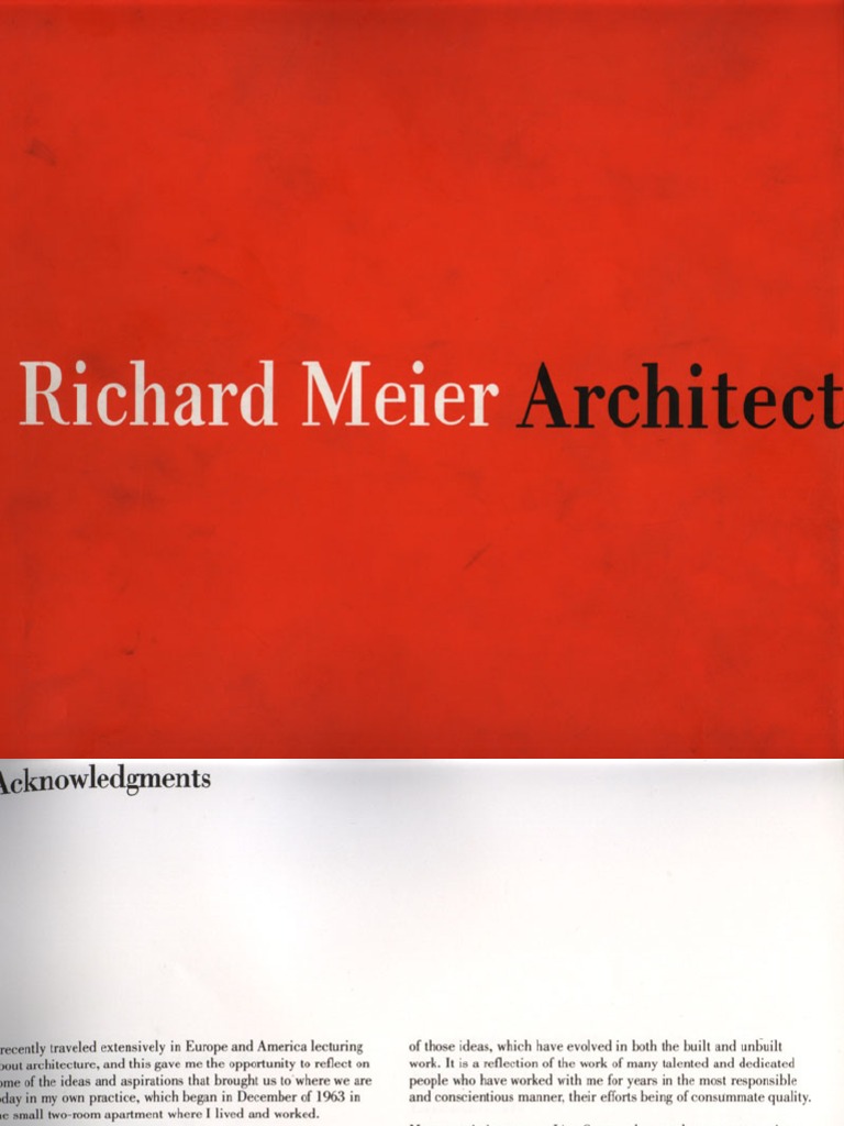 (Architecture Ebook) Richard Meier Red Book | PDF | Books
