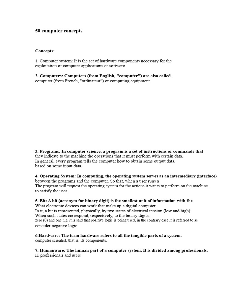 50 Computer Concepts | PDF | Computer Data Storage | World Wide Web