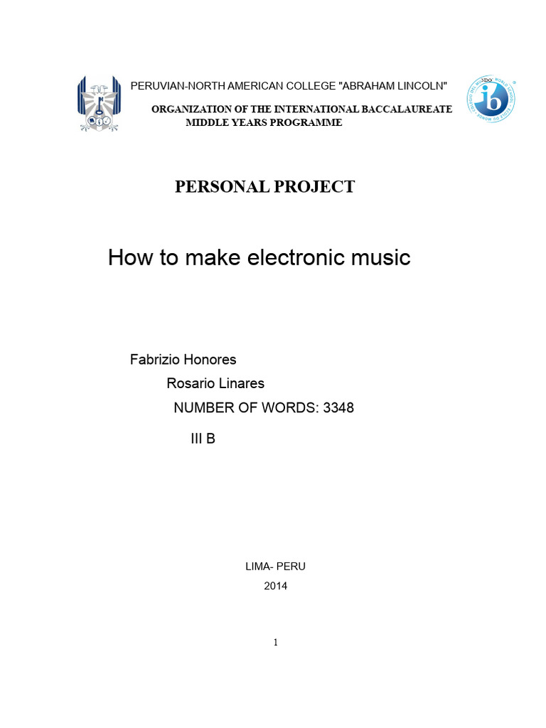 Personal Project Report | PDF