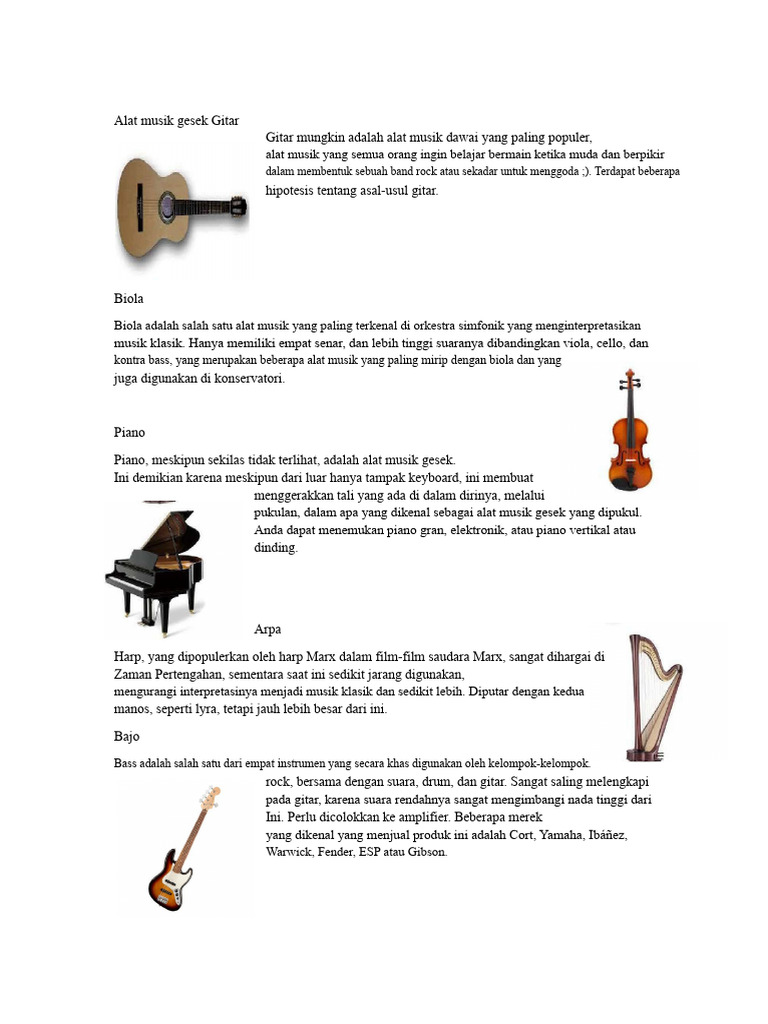 Alat Musik Petik Gitar | PDF