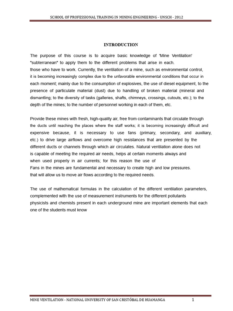Mine Ventilation | PDF | Carbon Dioxide | Noise