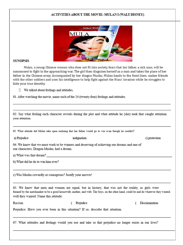 Activities About The Movie | PDF