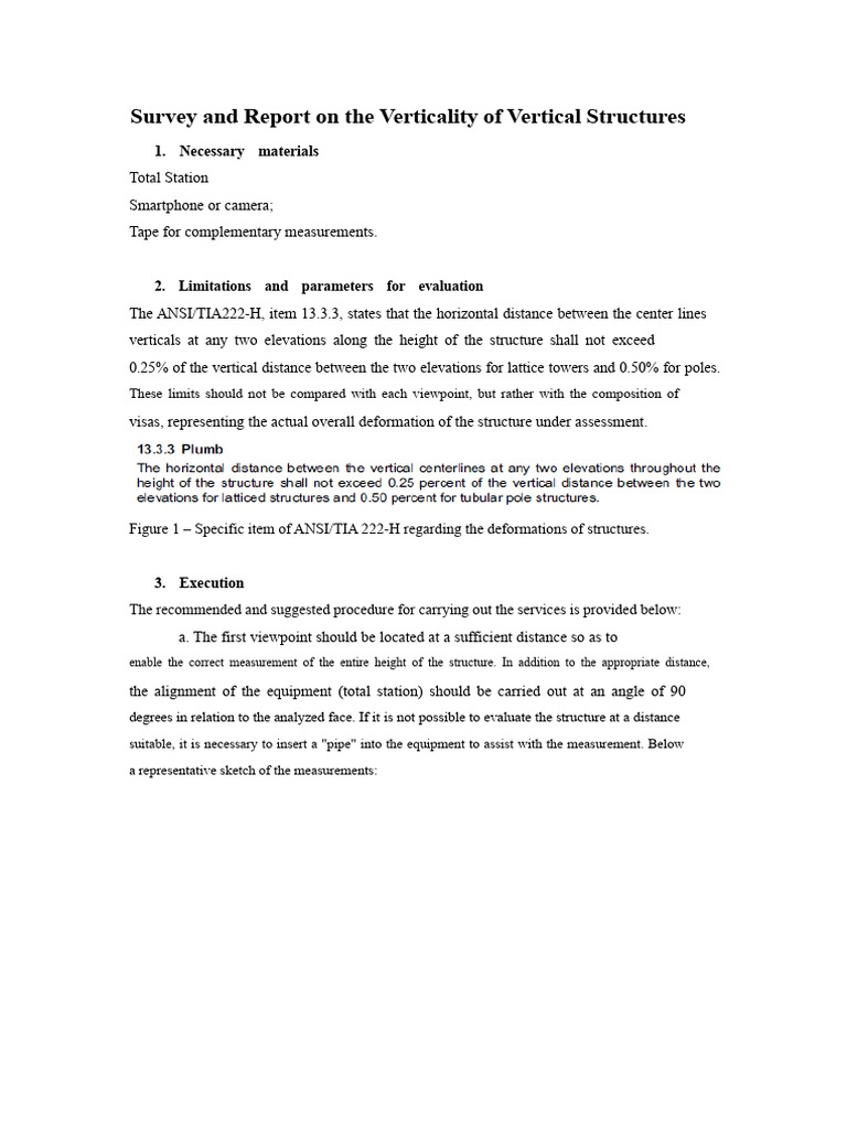 Verticality Assessment of Structures Guide | PDF | Surveying