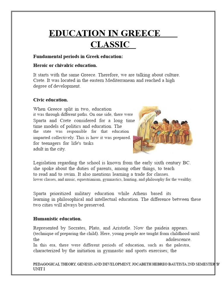 Overview of Greek Education History | PDF | Ancient Greece | Socrates