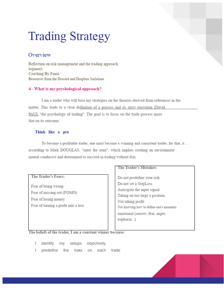 Trading Strategy For Dummies | PDF | Risk | Risk Management
